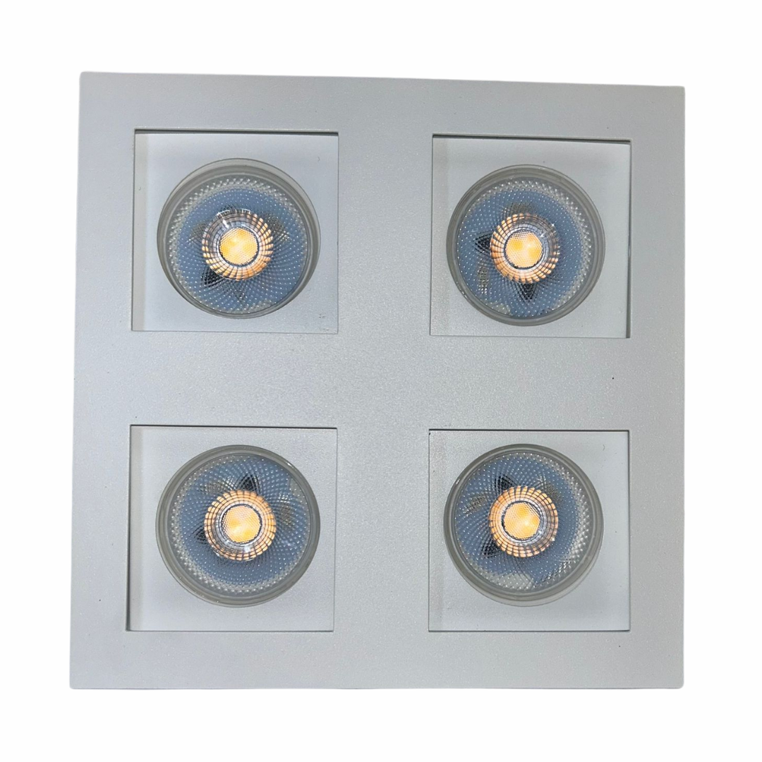 Spot de Embutir 4x Par 20 Quádruplo De Alumínio - Clear Iluminação