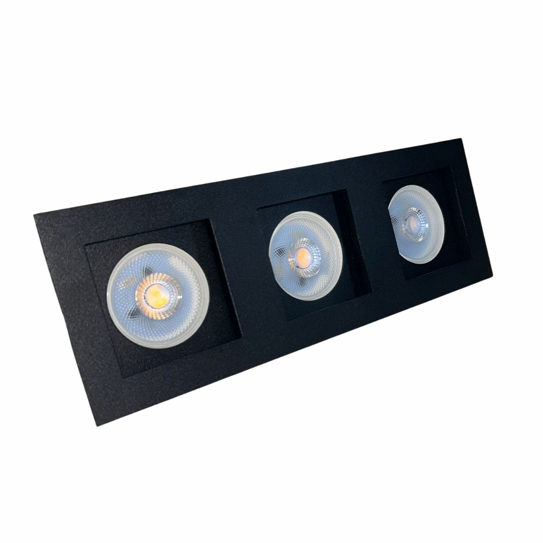 Spot de Embutir 3x Par 20 Triplo de Alumínio - Clear Iluminação